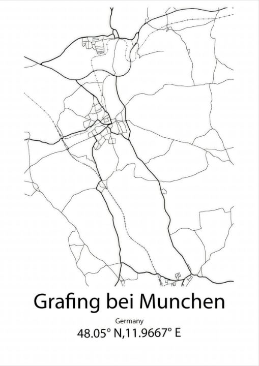 Grafing bei Munchen, Germany Map - Kaigozen - Drawings & Illustration ...