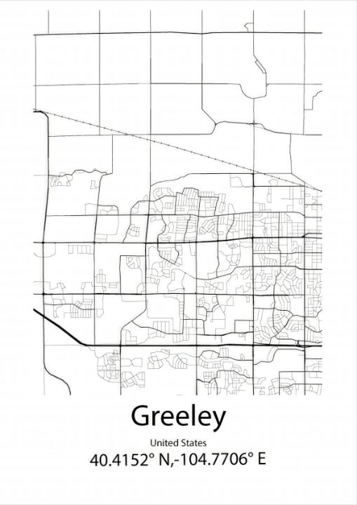 Greeley, United States Map - Kaigozen - Drawings & Illustration, Places ...