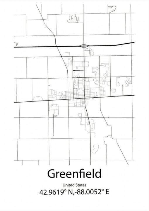 Greenfield, United States Map - Kaigozen - Drawings & Illustration ...