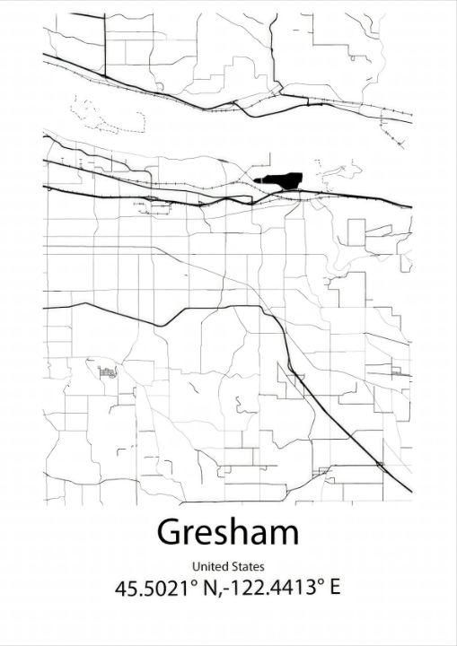 Gresham, United States Map - Kaigozen - Drawings & Illustration, Places ...