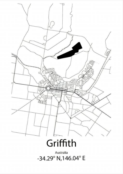 Griffith, Australia Map - Kaigozen - Drawings & Illustration, Places ...