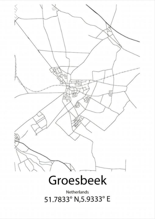 Groesbeek, Netherlands Map - Kaigozen - Drawings & Illustration, Places ...