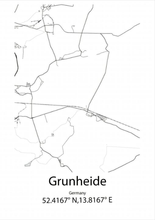 Grunheide, Germany Map - Kaigozen - Drawings & Illustration, Places ...