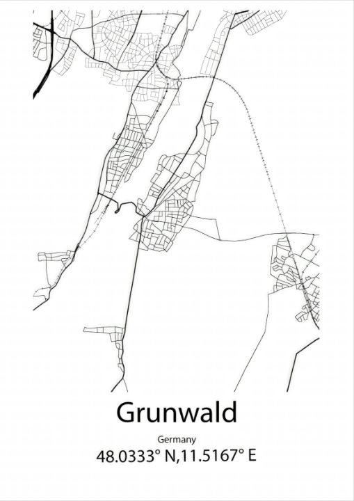 Grunwald, Germany Map - Kaigozen - Drawings & Illustration, Places ...