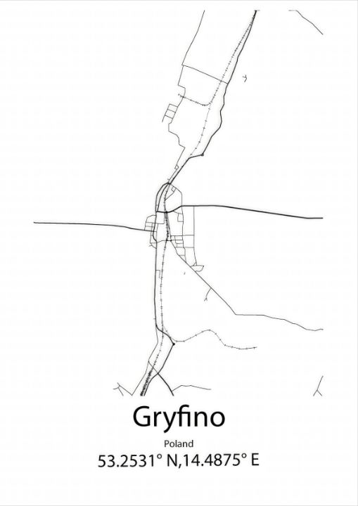 Gryfino, Poland Map - Kaigozen - Drawings & Illustration, Places ...
