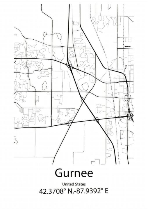 Gurnee, United States Map - Kaigozen - Drawings & Illustration, Places ...