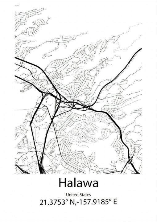 Halawa, United States Map - Kaigozen - Drawings & Illustration, Places ...