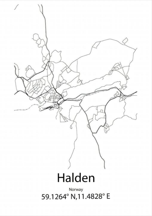 Halden, Norway Map - Kaigozen - Drawings & Illustration, Places ...