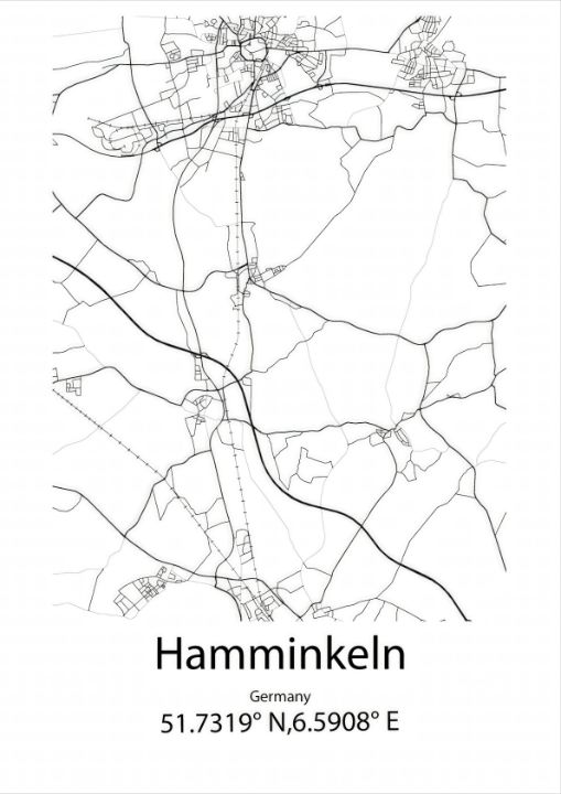 Hamminkeln, Germany Map - Kaigozen - Drawings & Illustration, Places ...