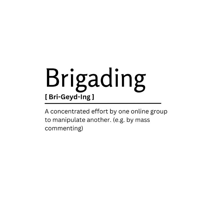 Brigading Dictionary Definition - Kaigozen - Digital Art & AI, Humor & Satire, Signs & Sayings ...