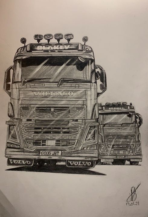Volvo - Bill Drury - Drawings & Illustration, Vehicles & Transportation ...