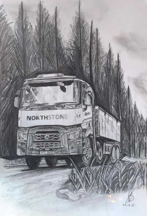 Volvo tipper - Bill Drury - Drawings & Illustration, Vehicles ...