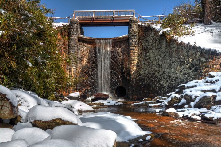 Biltmore Water Fall During Winter - Carol R Montoya Fine Art ...