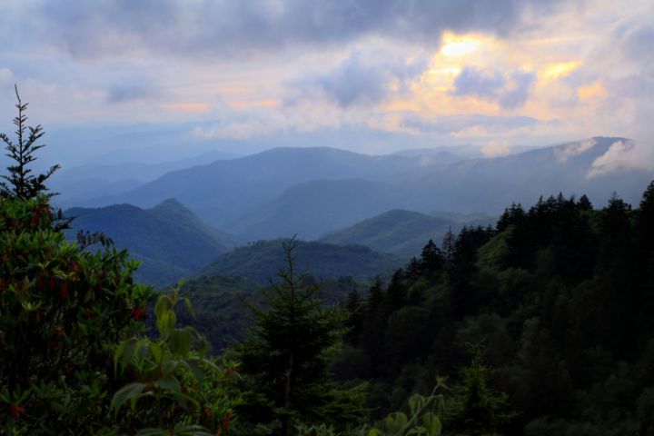 Clouds Moving On Blue Ridge Parkway - Carol R Montoya Fine Art ...