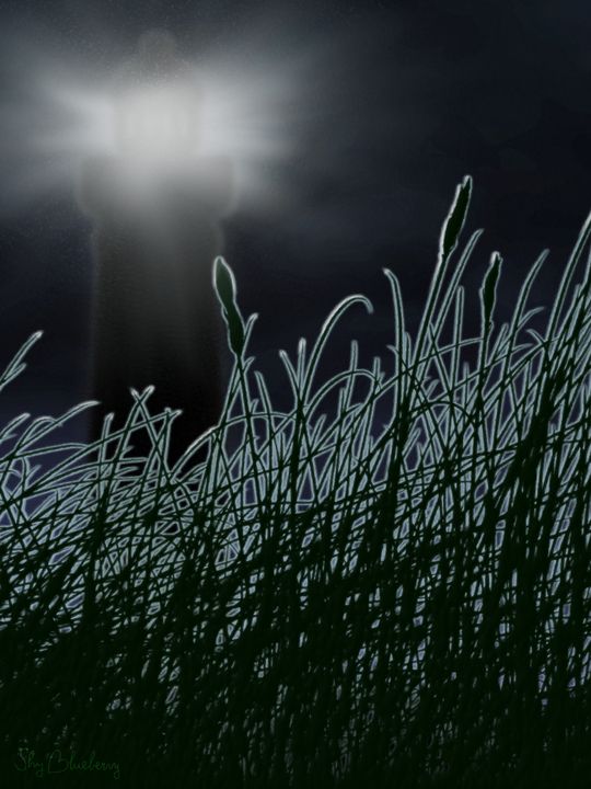 Lighthouse Triptych (middle) - Shy Blueberry - Digital Art & AI ...