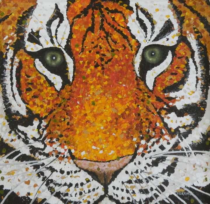 Face of a Tiger - Ferraro Art - Paintings & Prints, Animals, Birds ...