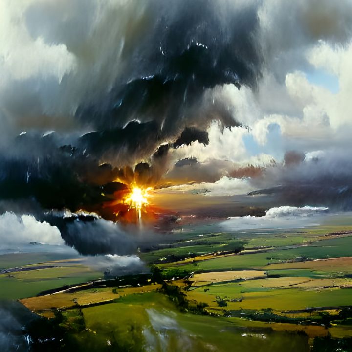 Sunshine Pouring Out - Joshua McMahon - Paintings & Prints, Abstract ...