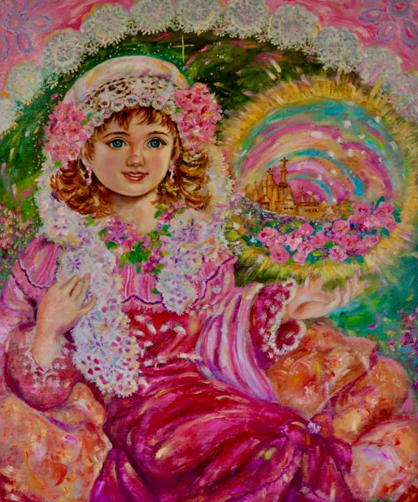 Yumi Sugai.Princess Saintpaulia. - Yumi Sugai angels. - Paintings ...