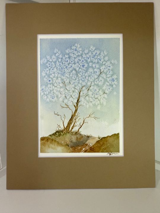 Ice tree - Watercolor by Marlene - Paintings & Prints, Fantasy ...