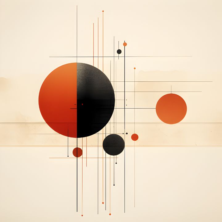 Sunset Geometry - Lang - Paintings & Prints, Abstract, Geometric - ArtPal