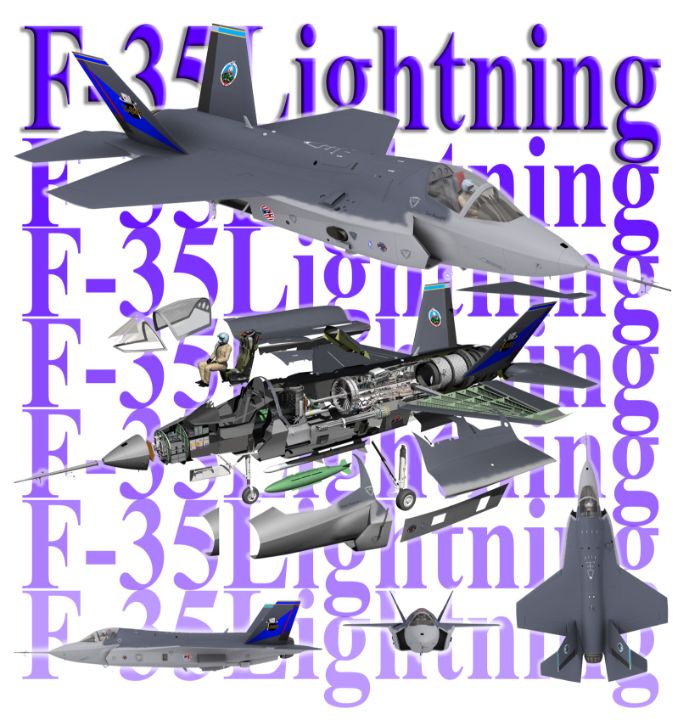F-35 Lightning - Technical art - Drawings & Illustration, Vehicles ...