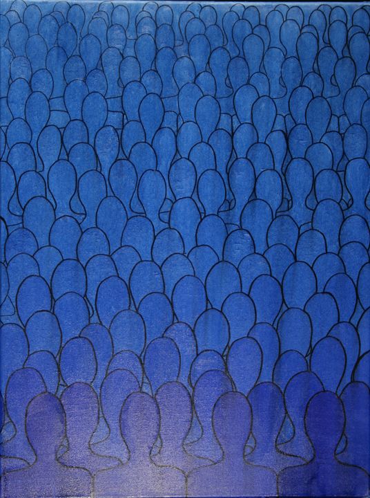 Crowd Series - Colin Bentham - Paintings & Prints, Abstract, Color - ArtPal