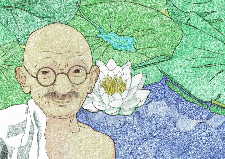 Mahatma Gandhi - Colin Bentham - Drawings & Illustration, People ...