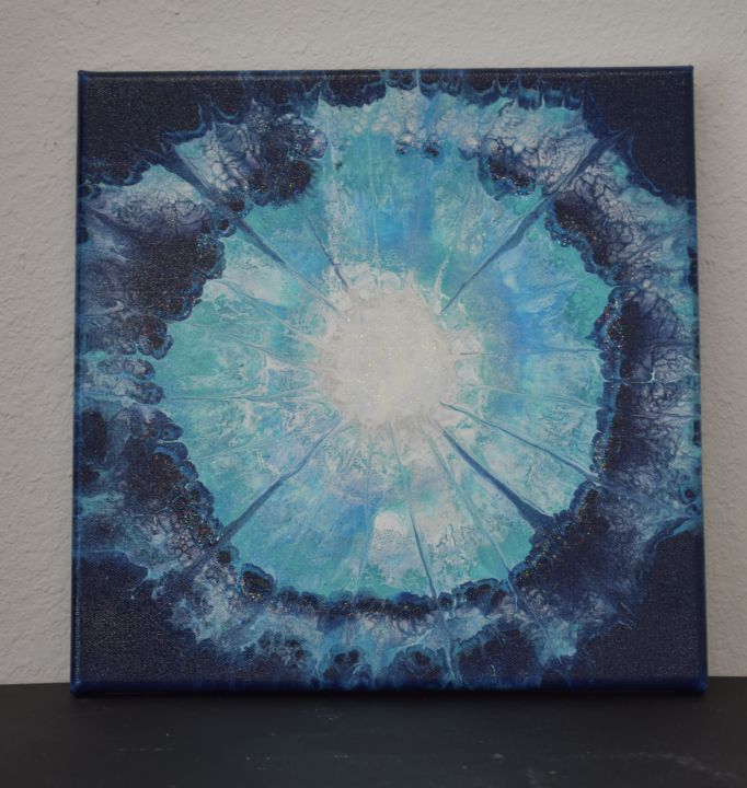 blue fluid - Renee Rice Art - Paintings & Prints, Abstract, Irregular ...