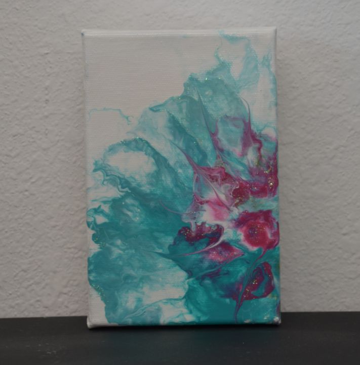 turquoise fluid - Renee Rice Art - Paintings & Prints, Abstract, Other ...