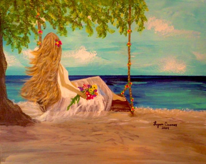 Relaxing day at the beach - Lynn Cannon - Paintings & Prints ...