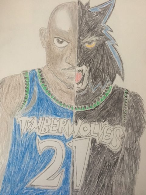The Big Timberwolf - Vaughn Resper Jr - Drawings & Illustration, Sports ...
