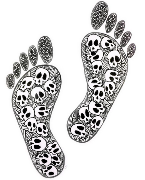 Footprints - No Bones - Drawings & Illustration, Ethnic, Cultural ...