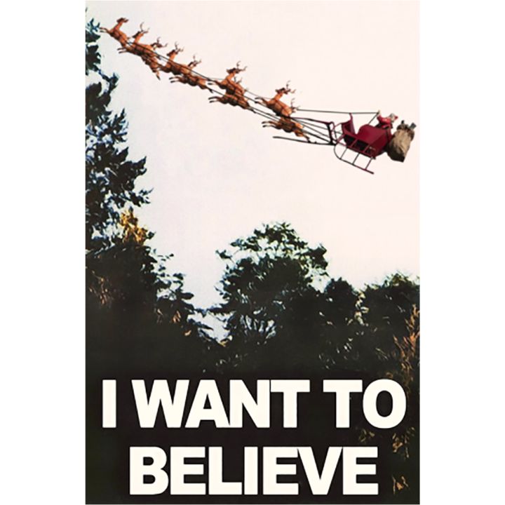 I Want to Believe in Santa Claus - NovaStore - Digital Art & AI, Humor ...