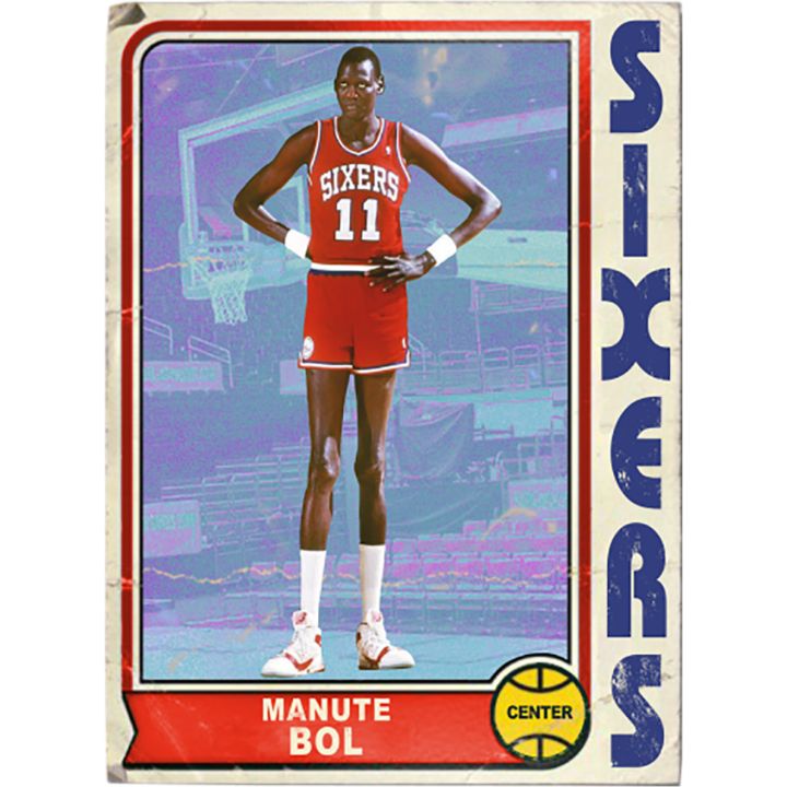 MANUTE BOL Retro Style 90s Basketbal - NovaStore - Digital Art & AI ...