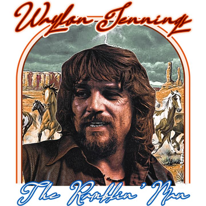 Retro Waylon Jennings Ramblin_ Man - NovaStore - Digital Art & AI ...
