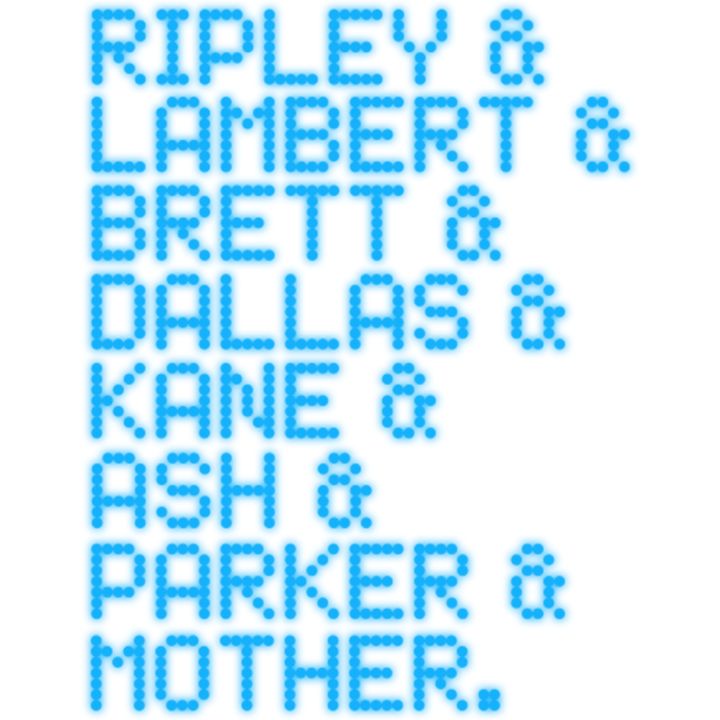 ALIEN ))(( Ship Crew Name List Fan A - NovaStore - Digital Art & AI ...