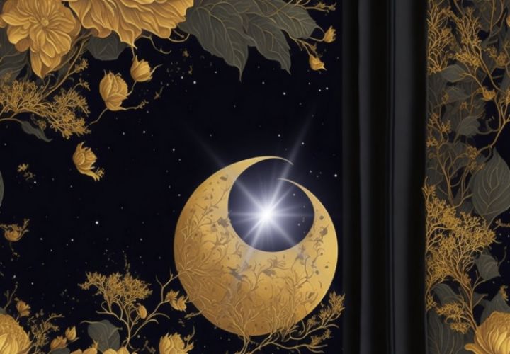 Gold modern Moon light flowers - Pinkiee.art.designs - Digital Art & AI ...