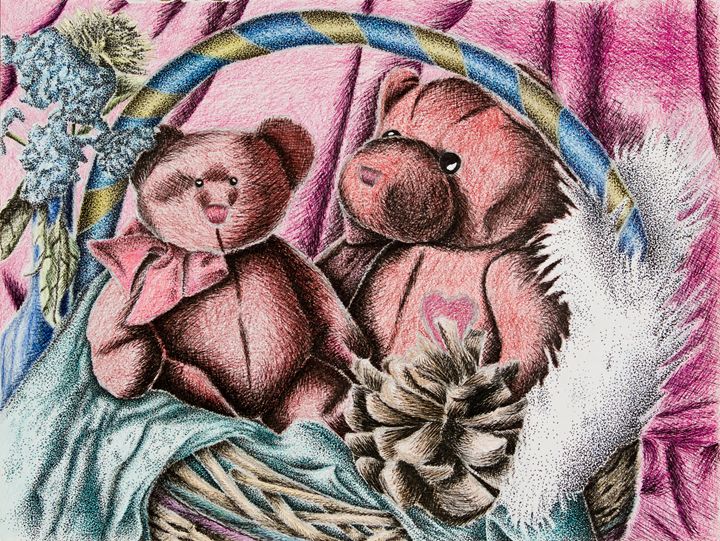 Teddy Bear Still Life - JK Art Life - Drawings & Illustration, Still ...