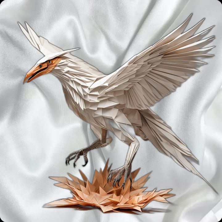 Elegant Origami Bird in Flight - selukas - Digital Art & AI, Animals ...