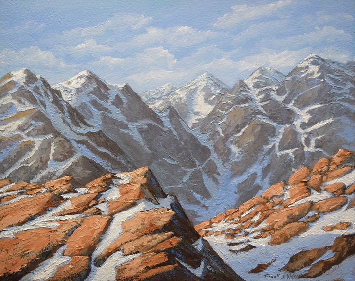 High Sierra In Winter - Frank Wilson - Paintings & Prints, Landscapes ...