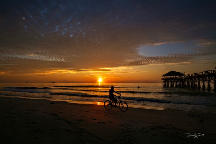 Bike rider on the beach - DLF Photo - Photography, Landscapes & Nature ...