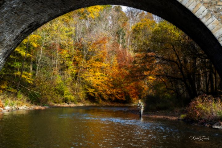 Fisherman fishing in the Fall - DLF Photo - Photography, Landscapes ...