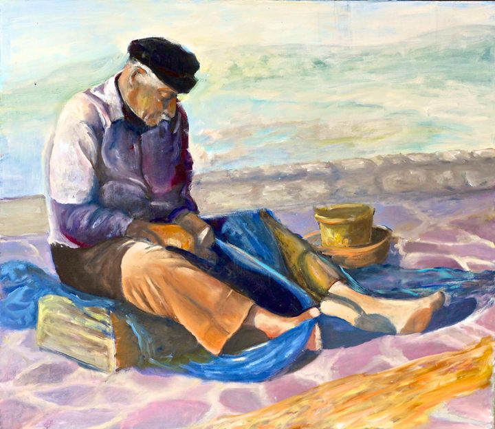 Fisherman - Mary Roberts Pictures - Paintings & Prints, People ...