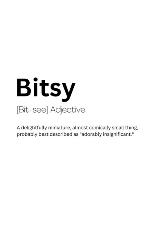 Bitsy Dictionary Definition - Dictionary Art - Digital Art & AI, Humor ...
