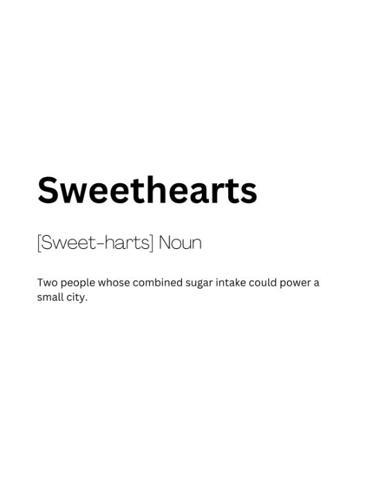 Sweethearts Dictionary Definition - Dictionary Art - Digital Art & AI ...