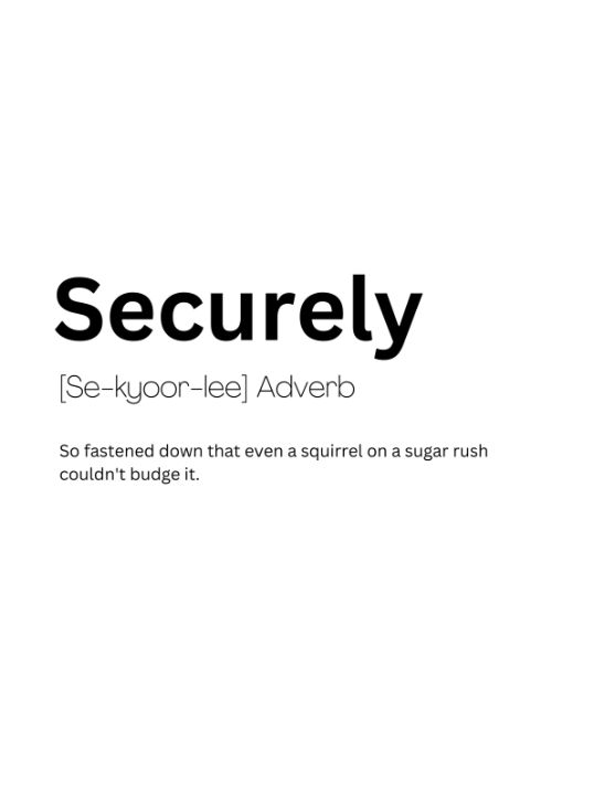 Securely Dictionary Definition - Dictionary Art - Digital Art & AI ...
