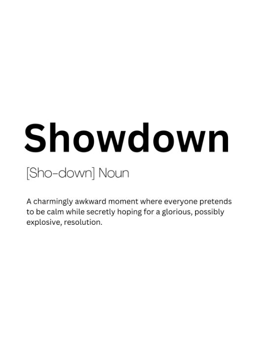 Showdown Dictionary Definition - Dictionary Art - Digital Art & AI ...