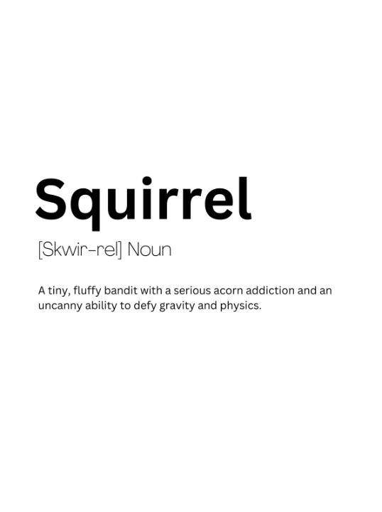 Squirrel Dictionary Definition - Dictionary Art - Digital Art & AI ...