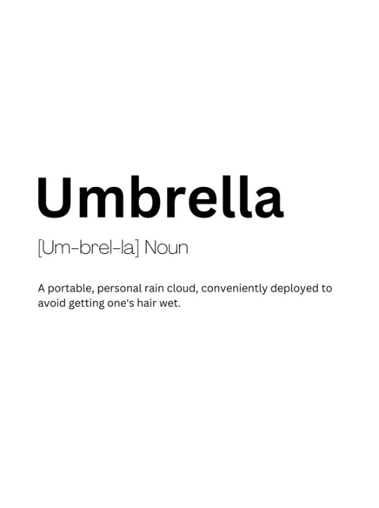 Umbrella Dictionary Definition - Dictionary Art - Digital Art & AI ...