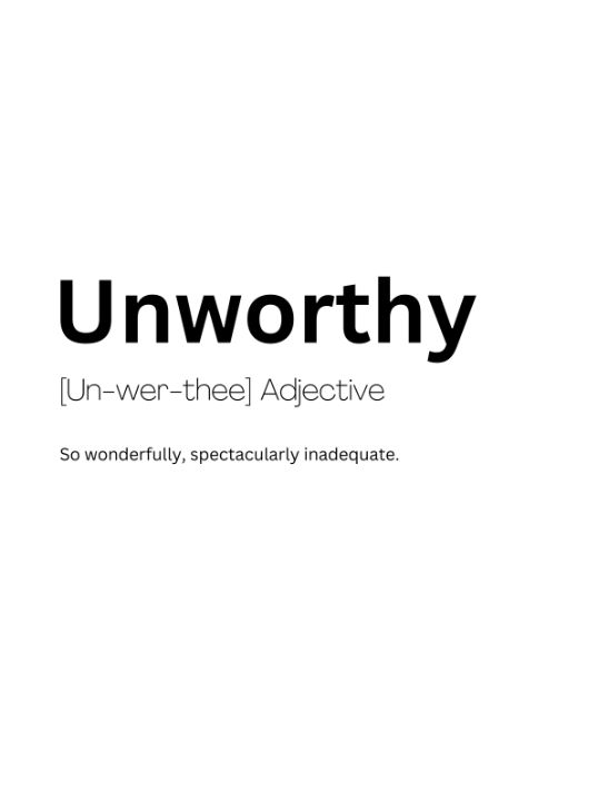 Unworthy Dictionary Definition - Dictionary Art - Digital Art & AI ...